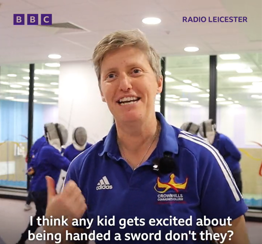 CROWN HILLS FENCING BROADCAST BY BBC - BRITISH FENCING