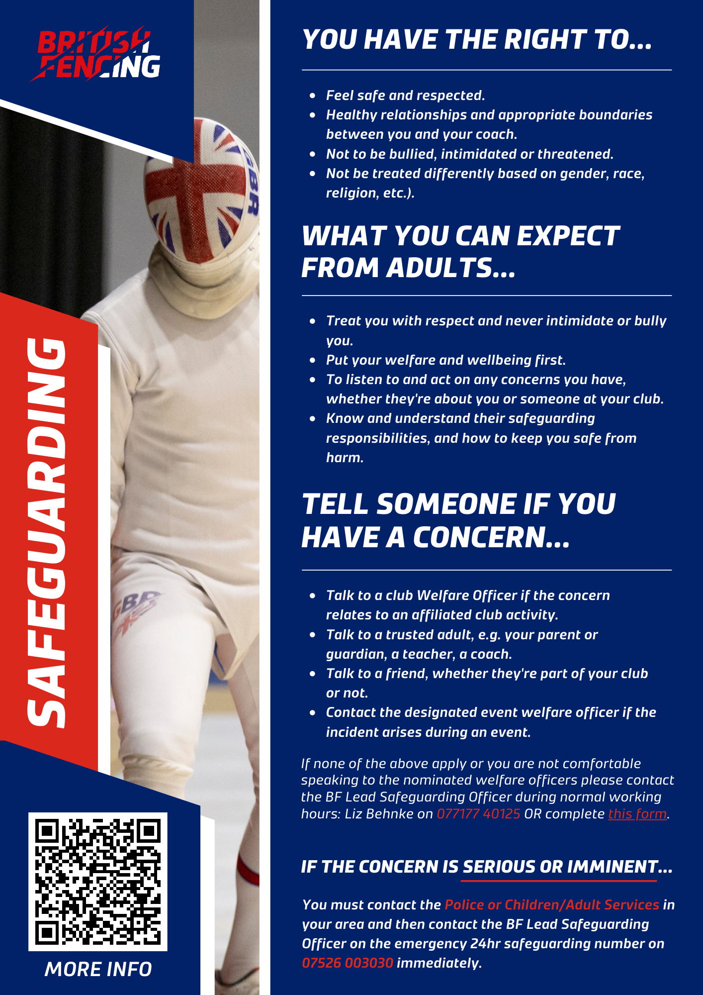 SAFEGUARDING POSTERS FOR CLUBS WITH CHILDREN AND YOUNG PEOPLE - BRITISH ...