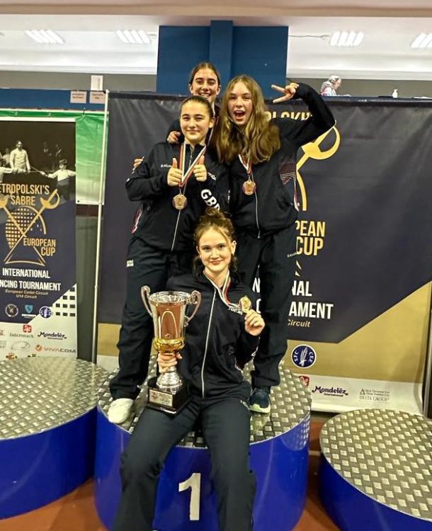 CADET WOMEN'S SABRE TEAM STRIKE GOLD IN SOFIA - BRITISH FENCING